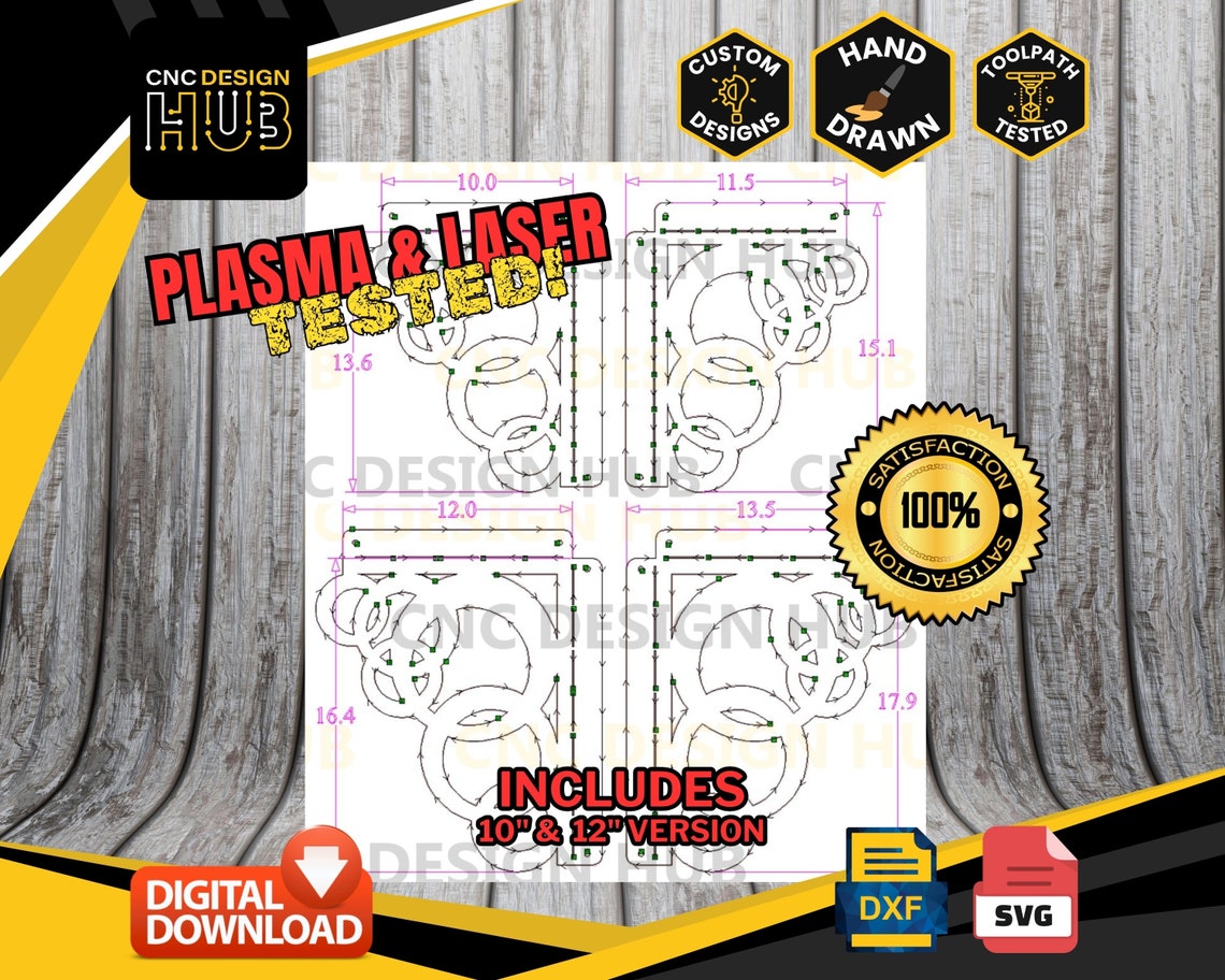 Shelf Brackets Bundle X6 Designs Includes 10 & 12 Designed for CNC ...