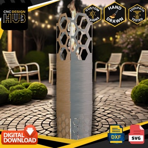 Modern Hexagon Art Smudge Pot Build Plans - Oil & Diesel Burner Heater ...