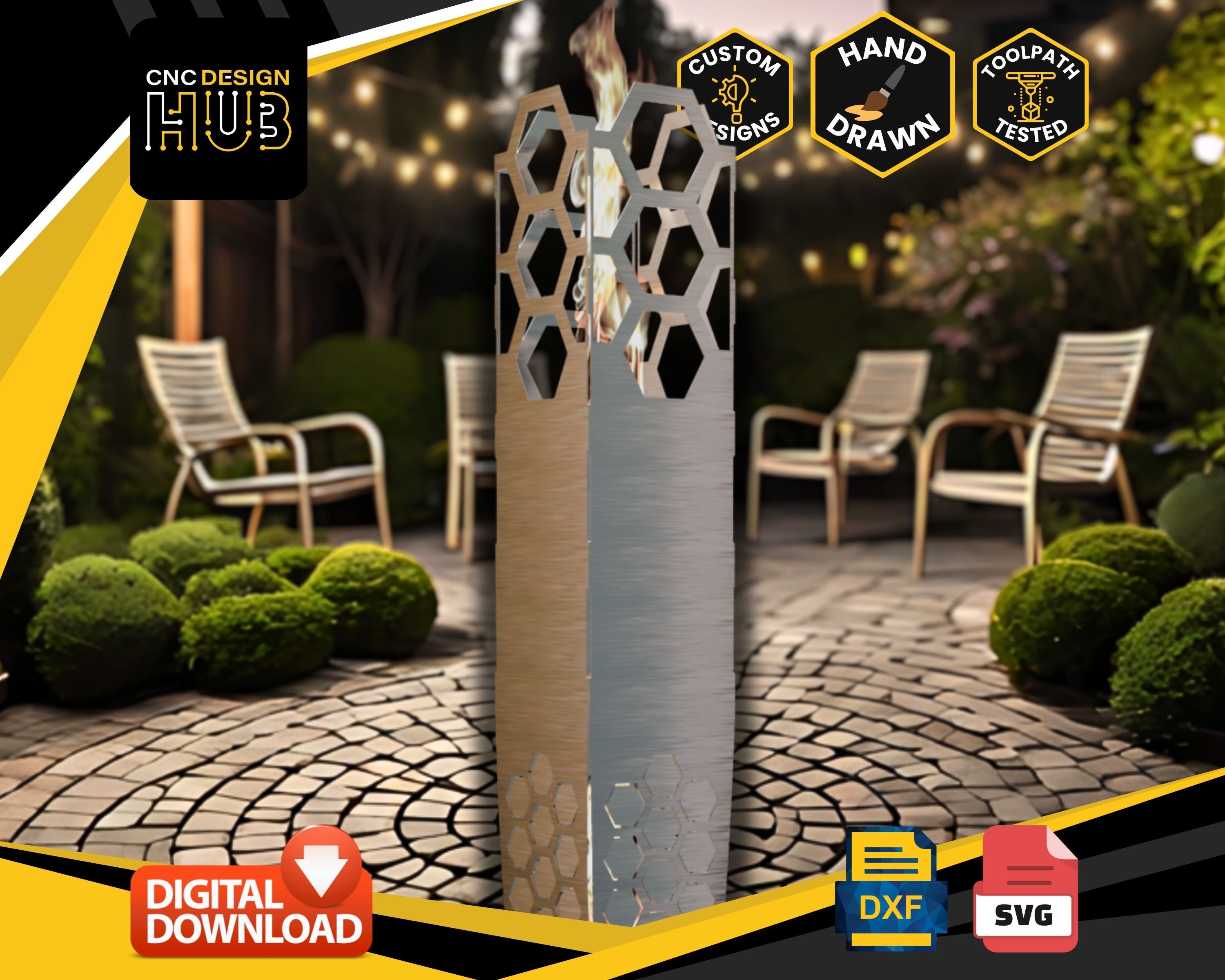 Modern Hexagon Art Smudge Pot Build Plans Oil & Diesel Burner Heater ...