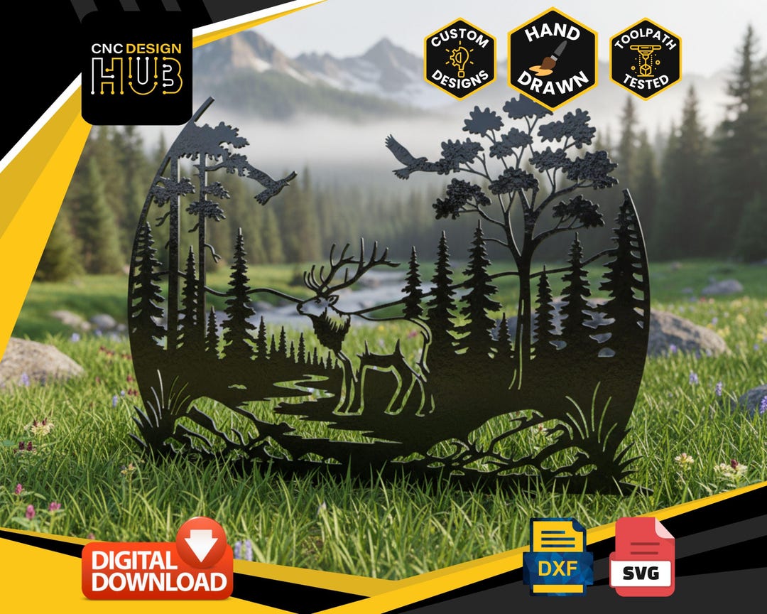 Elk Creek - Designed for CNC Machines - Plasma, Laser, Water Jet - DXF ...
