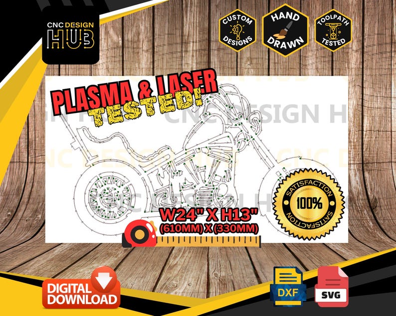 1948 H-D Chopper - Designed for CNC Machines - Plasma, Laser, Water Jet ...
