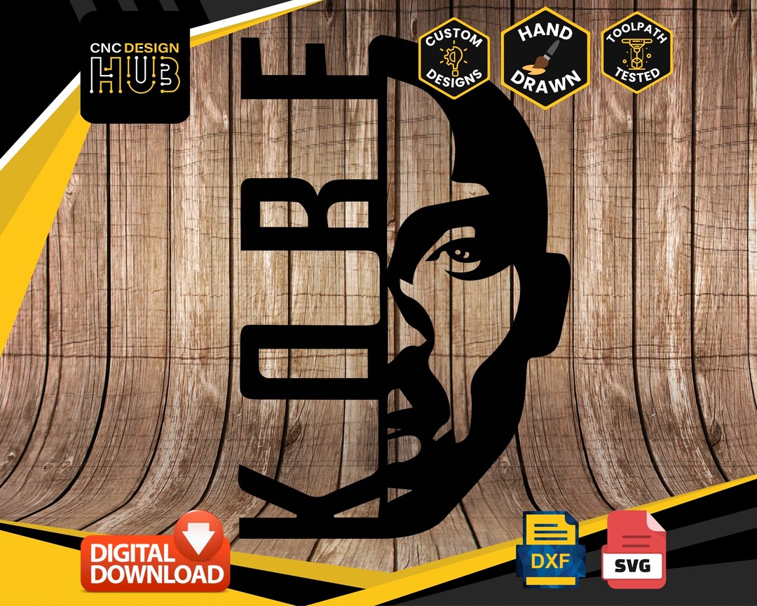 Kobe Silhouette CNC Design: Laser, Plasma, Water Jet (DXF, SVG Digital ...