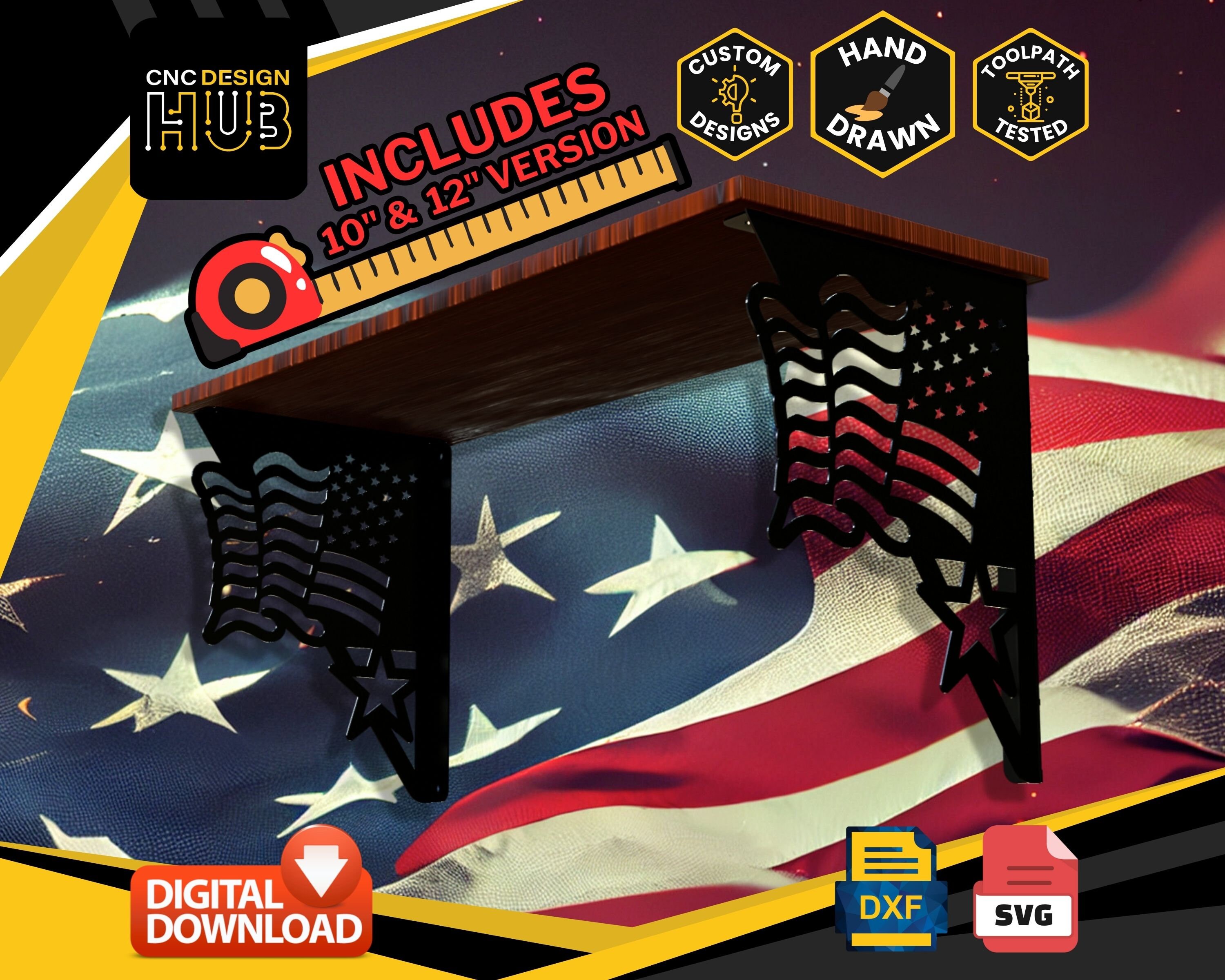 Shelf Brackets Bundle X6 Designs Includes 10 & 12 Designed for CNC ...