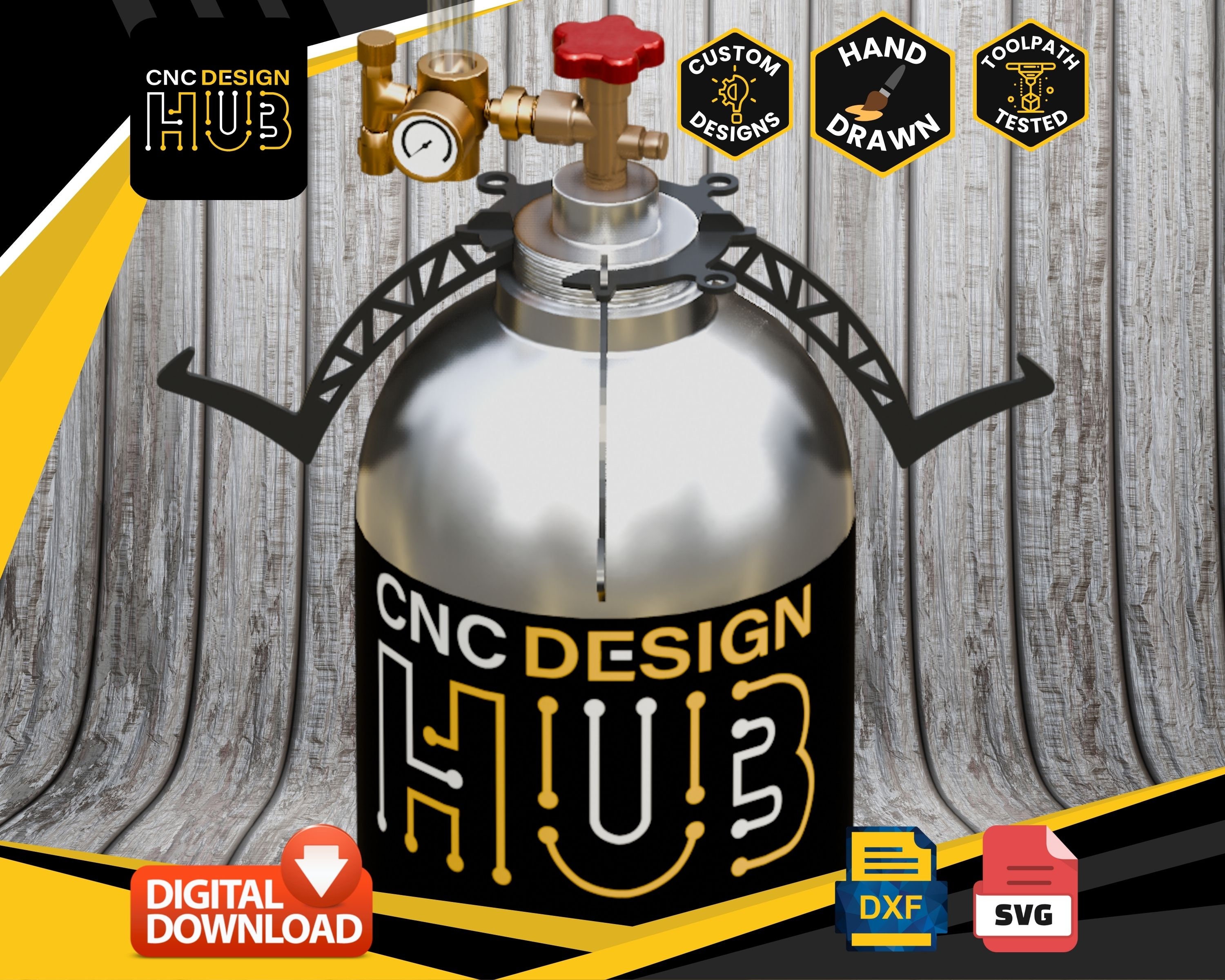 Welding Gas Bottle Hanger Hooks - Designed for CNC Machines, Plasma ...