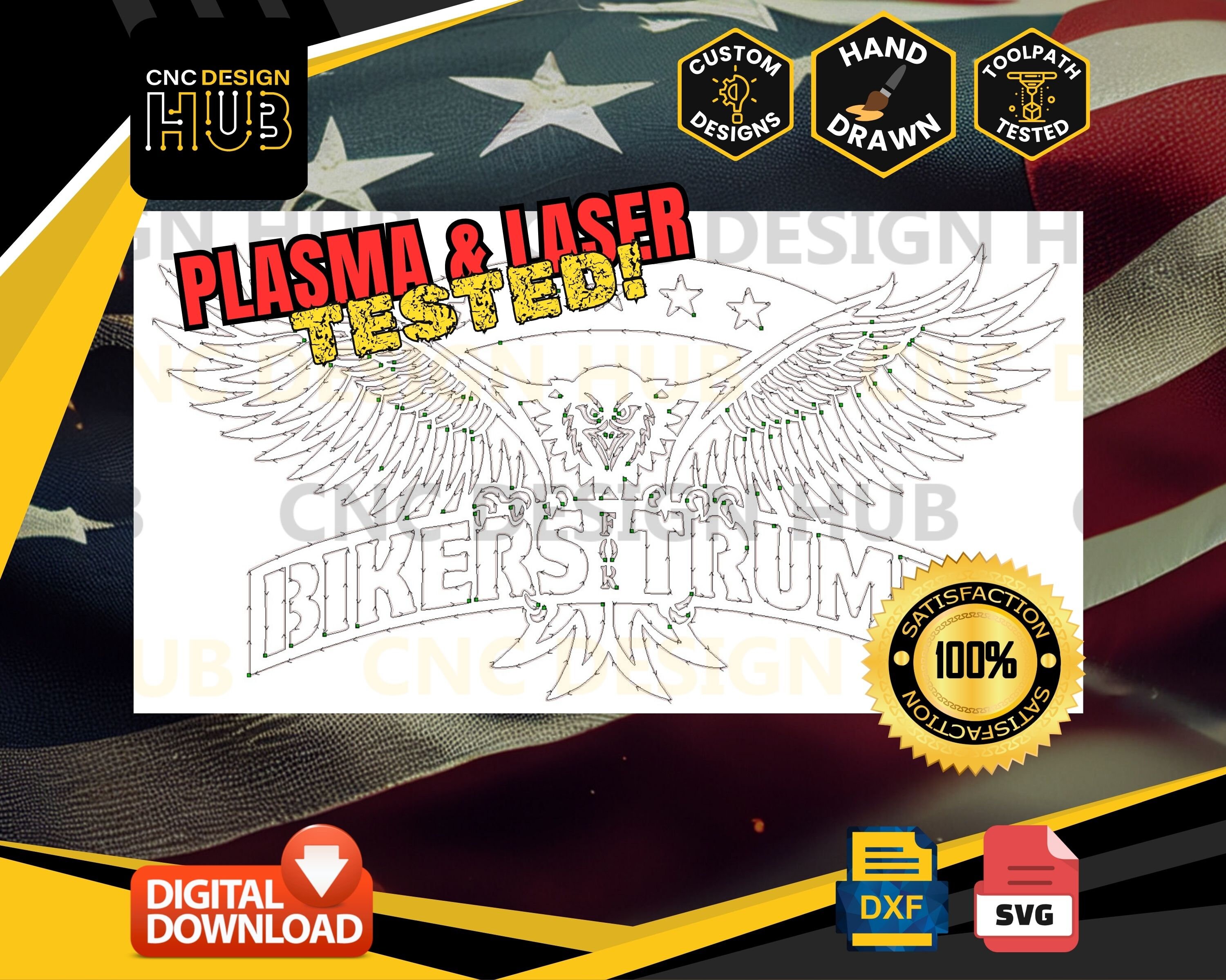 Bikers for Trump - Designed for CNC Machines - Plasma, Laser, Water Jet ...