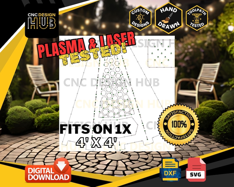 CNC Log Burning Tower: 5 Steel Fire Pit Designs (DXF, SVG Digital ...