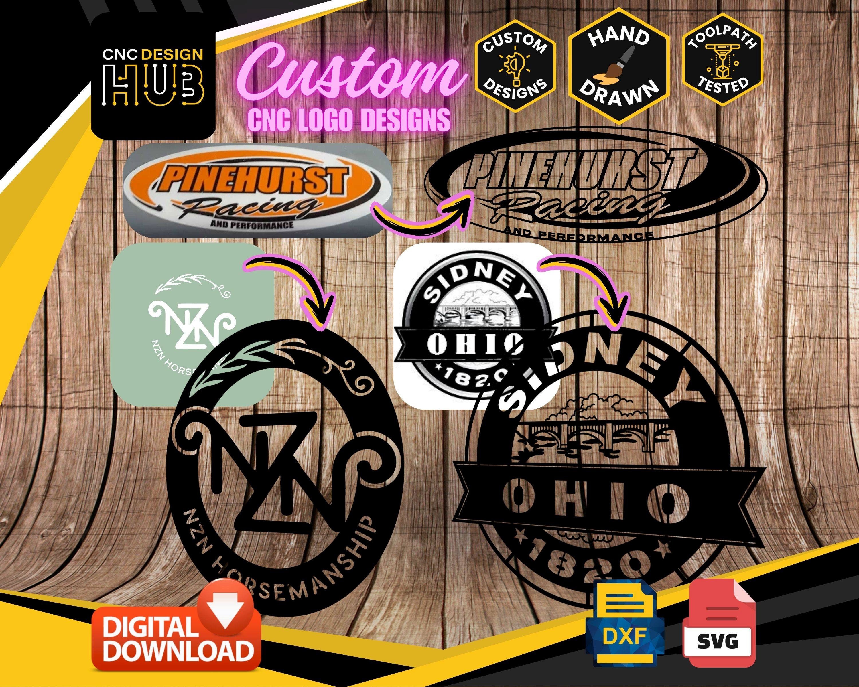 Custom Logo or Icon Converted to Cut Ready File - Designed for CNC ...