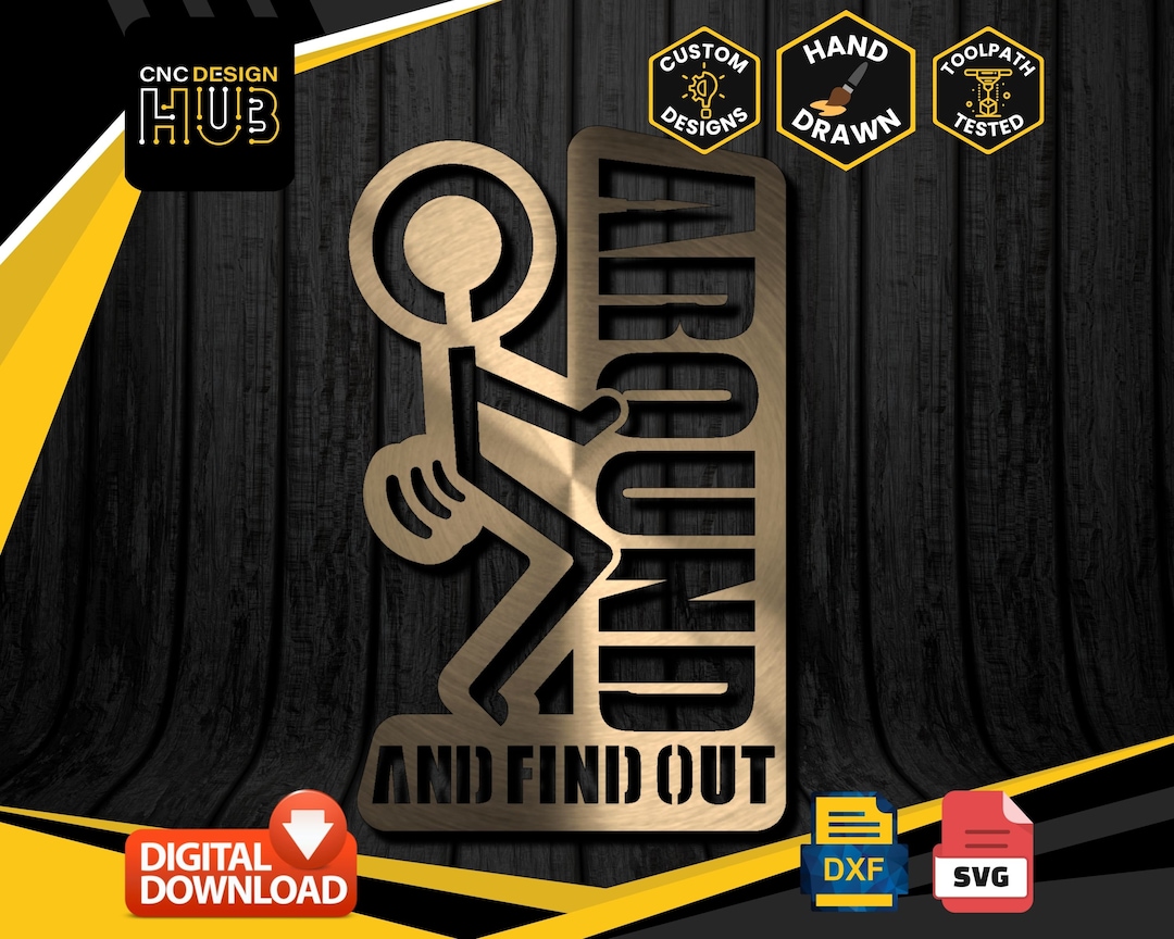 FAFO Metal Sign - Designed for CNC Machines - Plasma, Laser, Water Jet ...