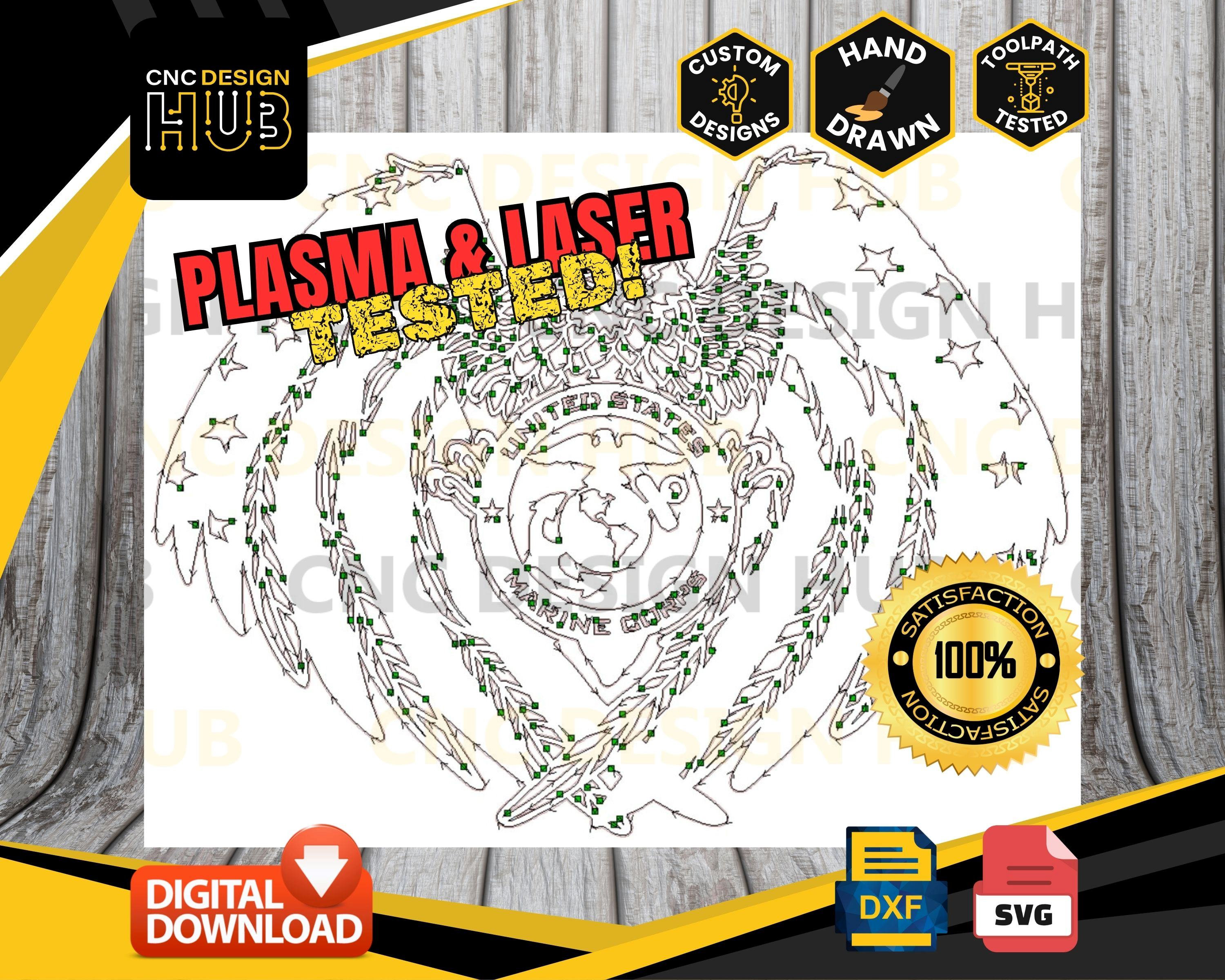 United States Marine Corps Badge - Designed for CNC Machines - Plasma ...