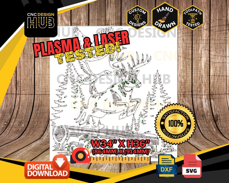 Deer and Geese Scene - Designed for CNC Machines - Plasma, Laser, Water ...