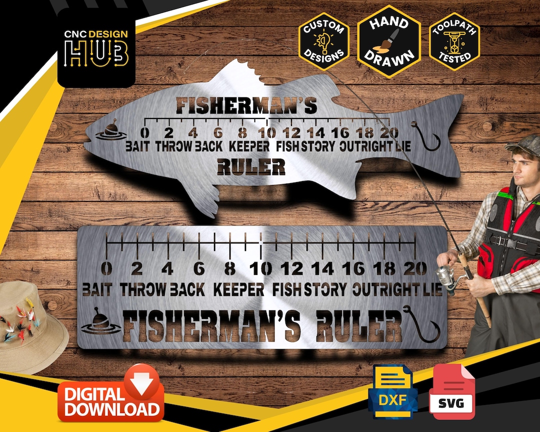 Fisherman's Ruler - Designed for CNC Machines - Plasma, Laser, Water ...