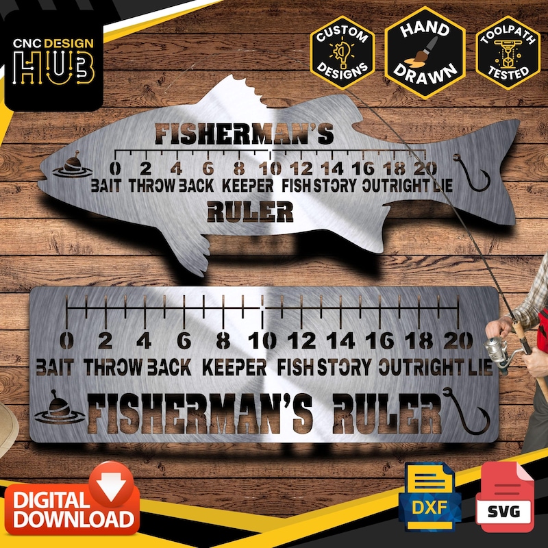 Fish Ruler Svg - Etsy