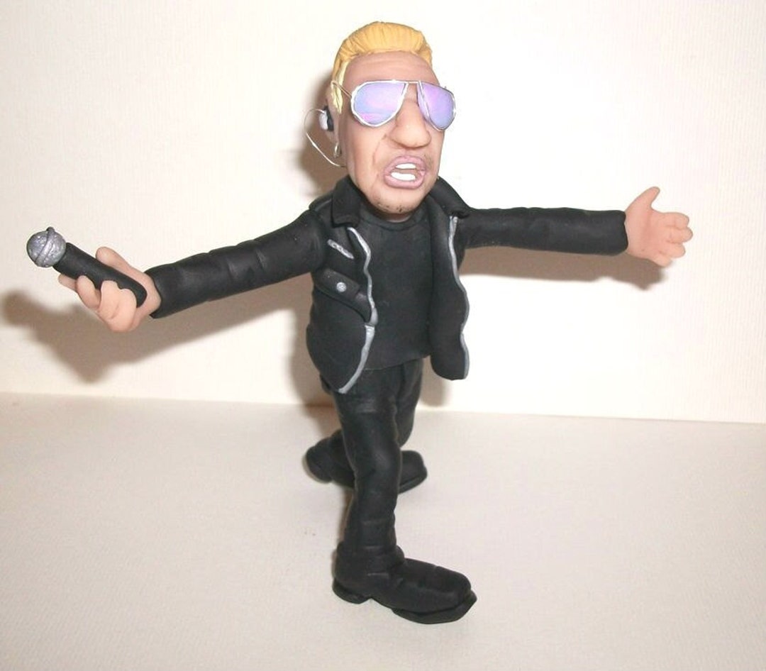 Bono Vox U2 Lead Singer Sculpture Polymer Clay Figurine - Etsy