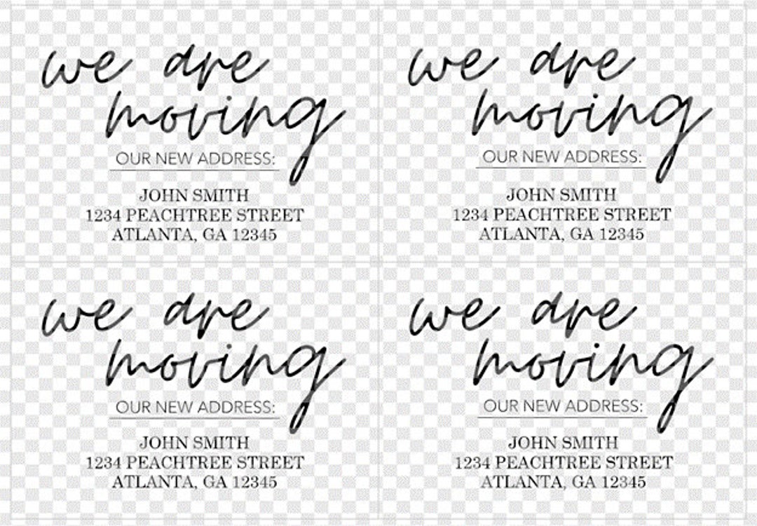 We Are Moving Cards - Printable & Editable - Minimalist - Digital ...