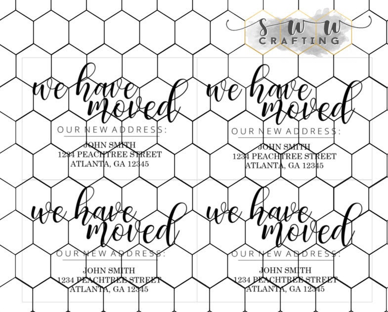 We Have Moved Cards - Printable & Editable - Digital Download - Etsy