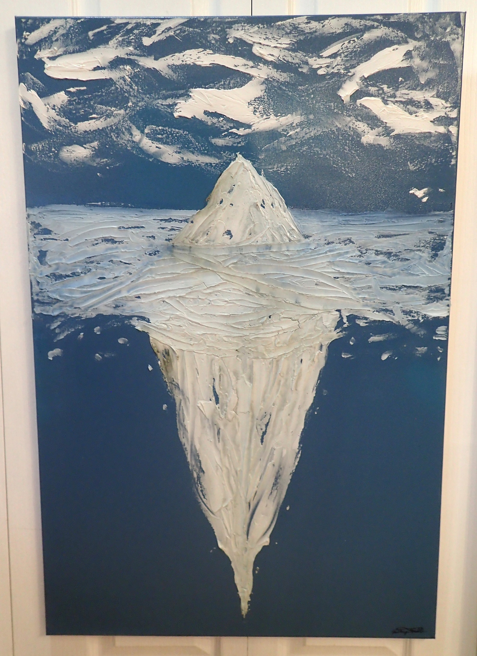 Iceberg Original Texture Watercolor Painting Canvas - Etsy
