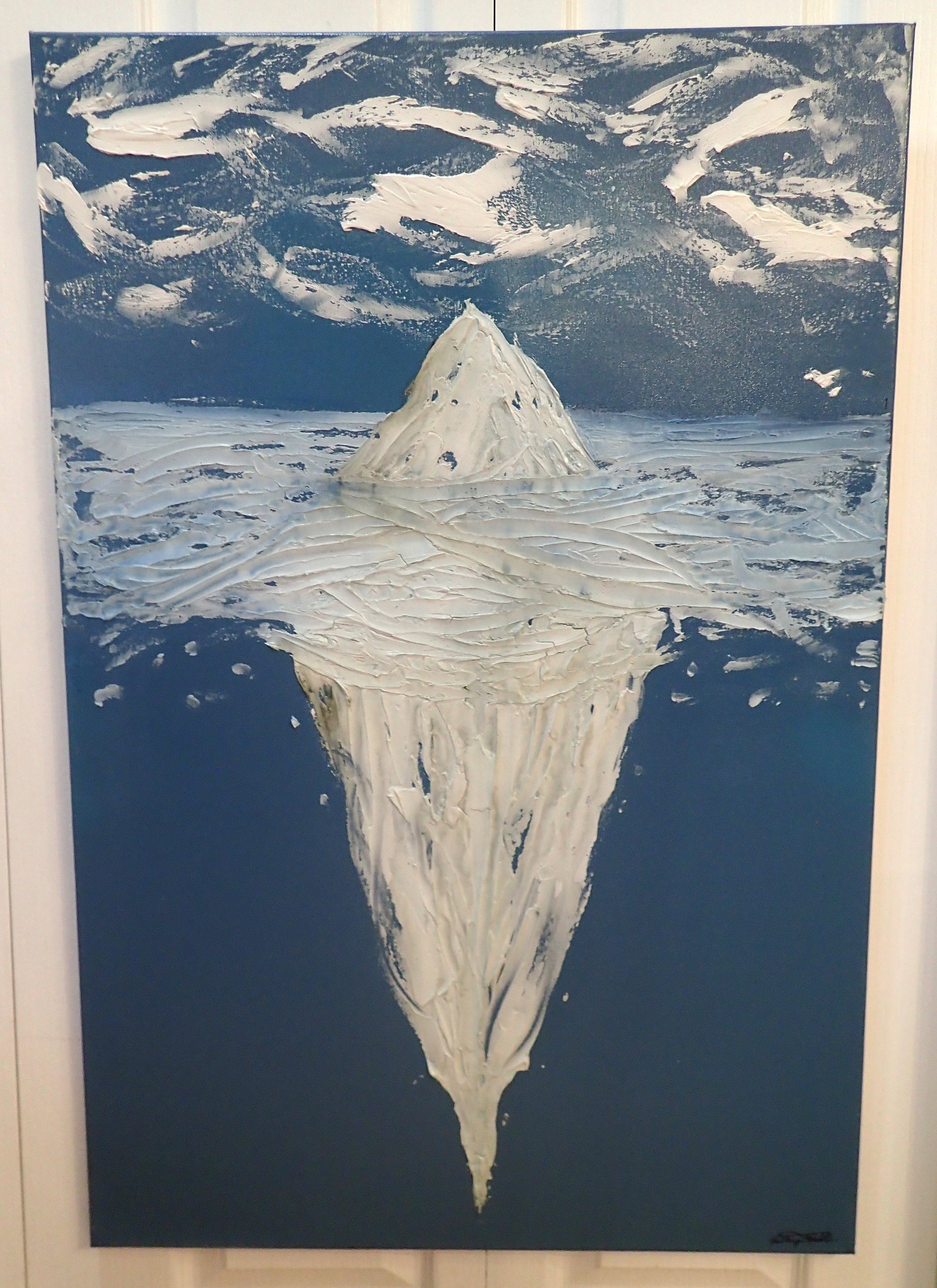 Iceberg Original Texture Watercolor Painting Canvas - Etsy