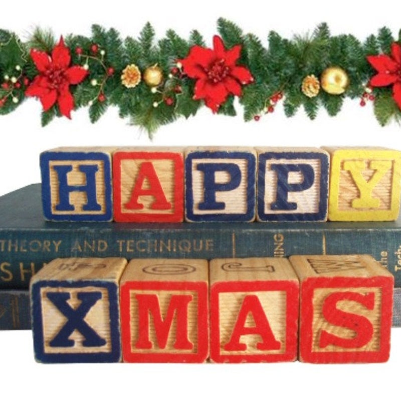 Christmas Block Letters - Etsy