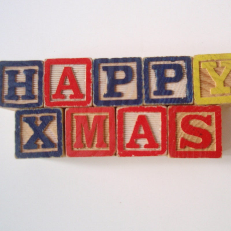 Christmas Block Letters - Etsy