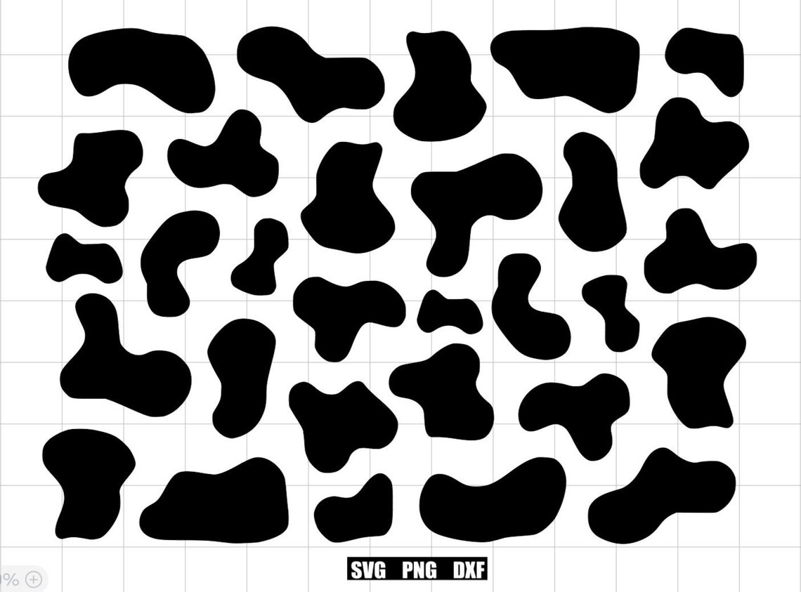 Cow Print SVG PNG DXF Instant Download Digital Cut File - Etsy