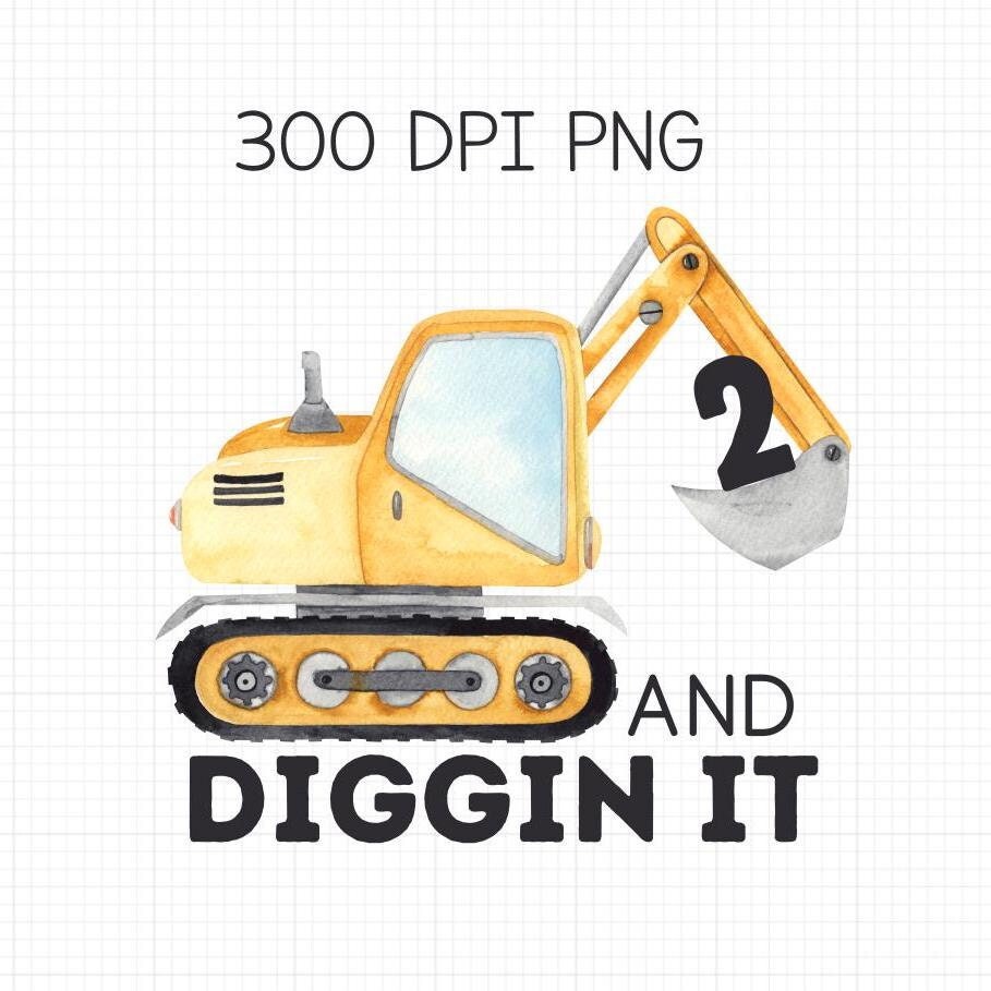 2 and Diggin It 300 DPI PNG Image File for Sublimation, DTF, Printing ...