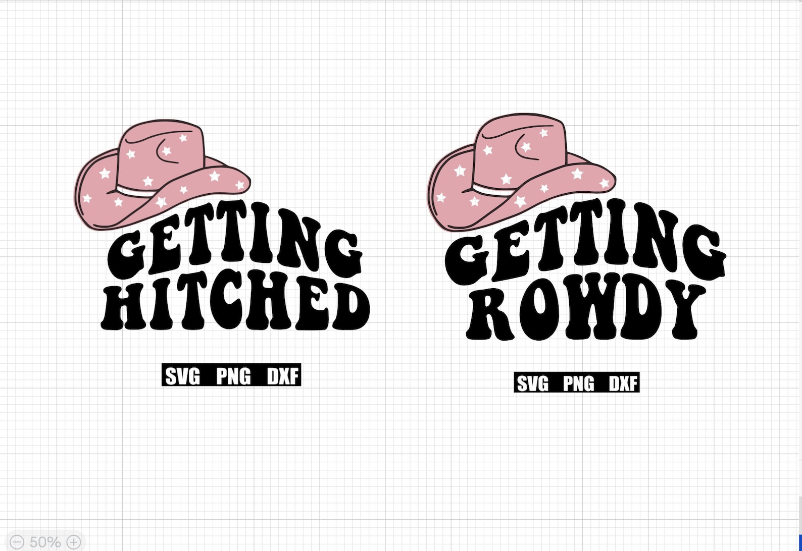 Getting Hitched & Getting Rowdy PNG SVG DXF Bachelorette Party - Etsy ...