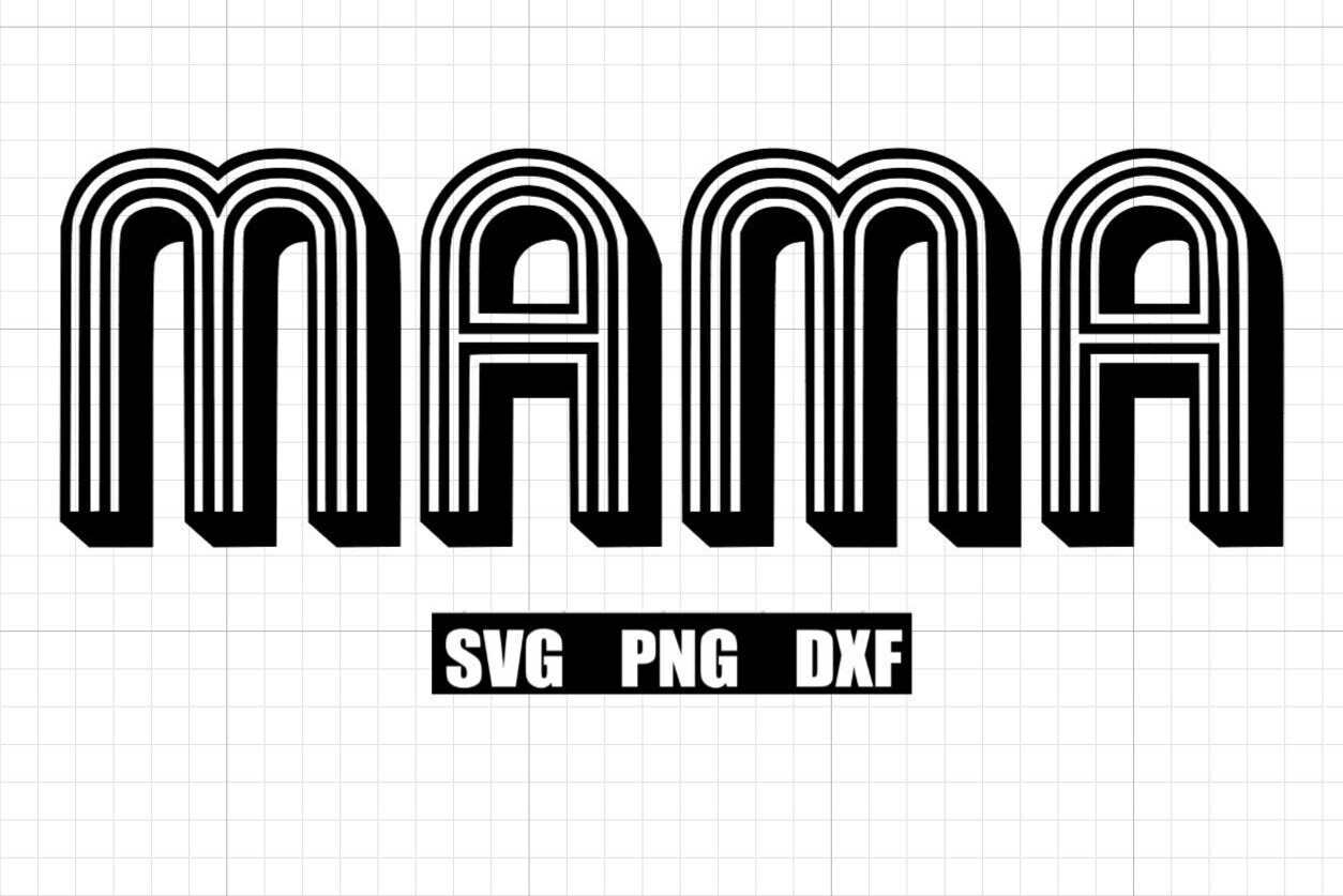 Mama & Mini Retro Vintage SVG PNG DXF Instant Download Cut - Etsy