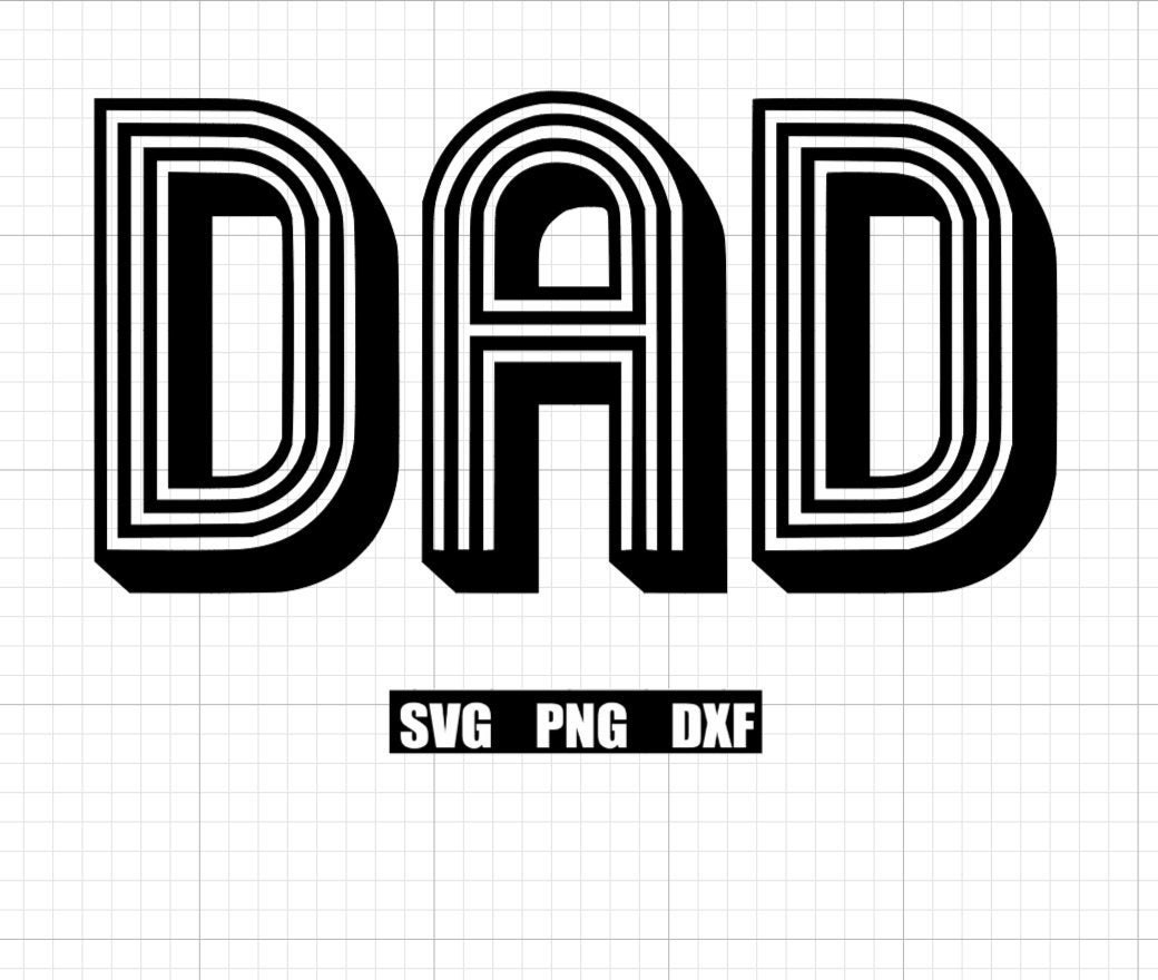 Dad Retro Vintage SVG PNG DXF Instant Download Cut File for - Etsy