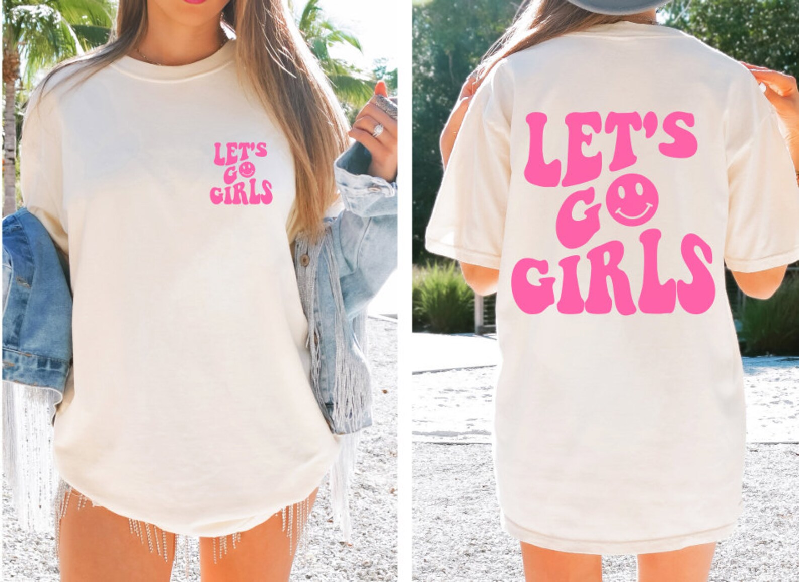 Let's Go Girls Smiley Face SVG PNG DXF | Instant Digital Download - Etsy