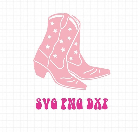 Star Cutout Cowboy Boot SVG DXF PNG Disco Cowgirl Space - Etsy Canada