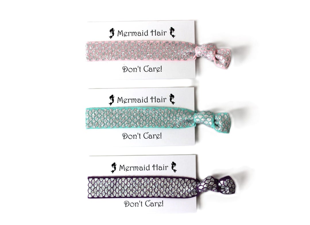 Mermaid Silver Scales Hair Ties-mermaid Hair Don't Care-thank You for ...