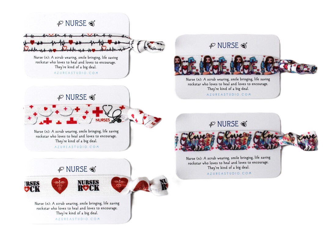 Nurses Hair Ties-heartbeats-stethoscope-nurses Rock-girl Nurse Heart ...