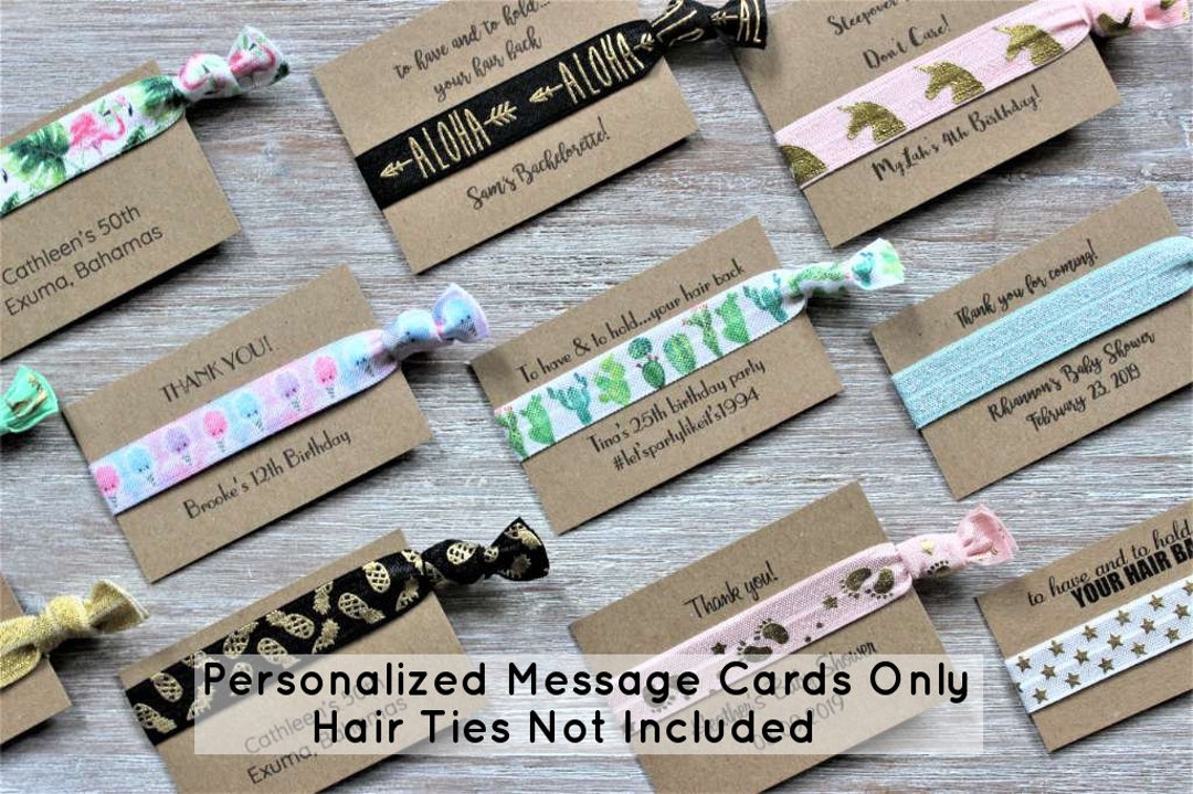 5 Personalized Message Kraft Brown Cardstock Cards-party Favors Cards ...