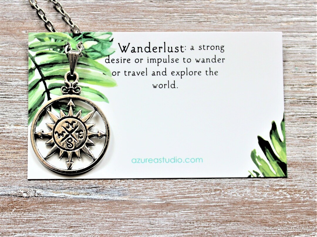Collier Boussole-Nord Sud Est Ouest-Wanderlust - Etsy France