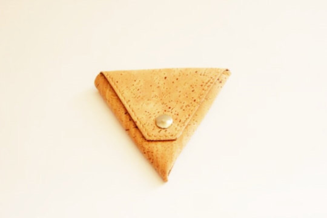 Natural Cork Triangle Coin Pouch - Etsy
