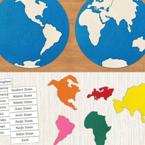 DIY Continent Map Pattern Kit printable PDF - Etsy