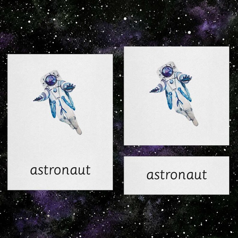3-part Cards: Astronomy (printable PDF) - Etsy