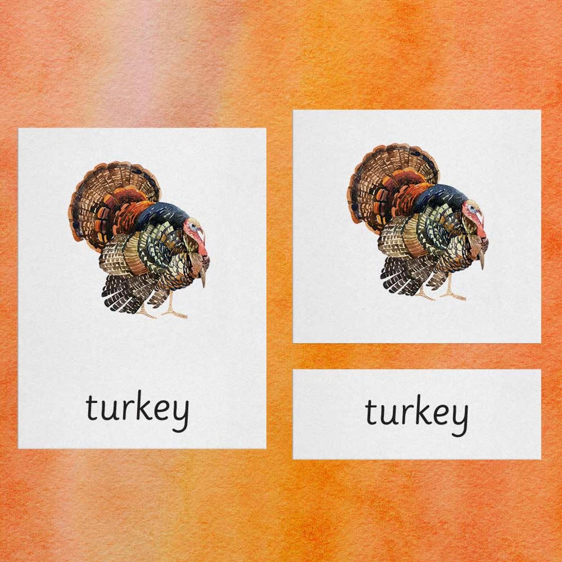 3-part Cards: Autumn Fun (printable PDF) - Etsy
