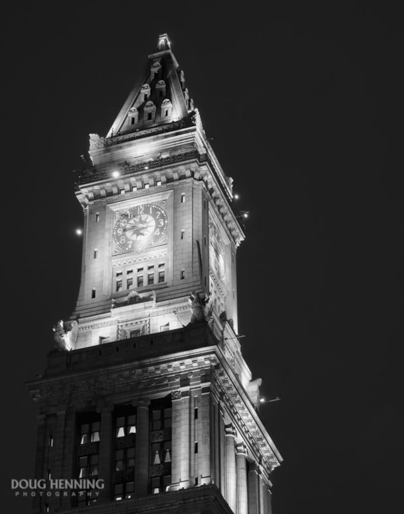 Custom House Clock Tower, Boston, Massachusetts, Boston Art, Boston ...
