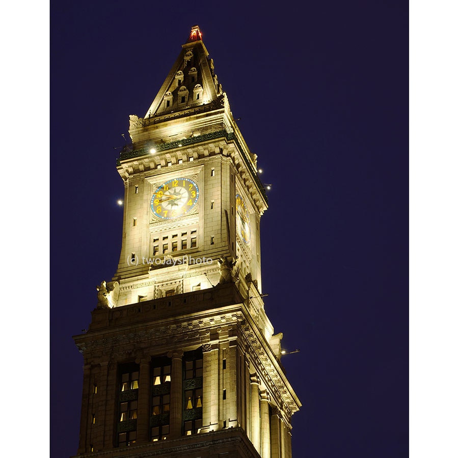 Custom House Clock Tower, Boston, Massachusetts, Boston Art, Boston ...