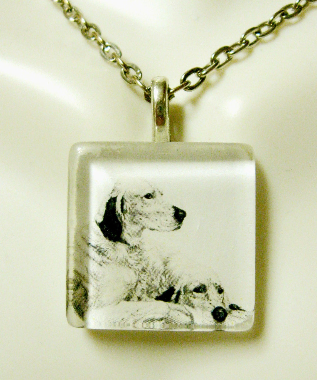 English Setter Pair Pendant and Chain DGP01-167 - Etsy