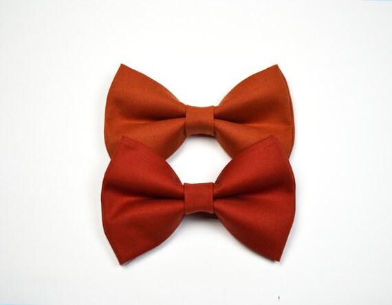 Sienna Bow Tie burnt Orange Rust Bow Tie - Etsy
