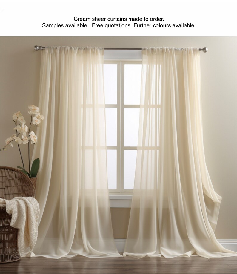 Sheer FABRIC SAMPLE for Made to Measure Curtains. Window Treatment ...