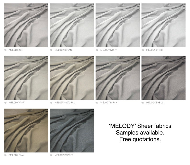 Sheer FABRIC SAMPLE for Made to Measure Curtains. Window Treatment ...