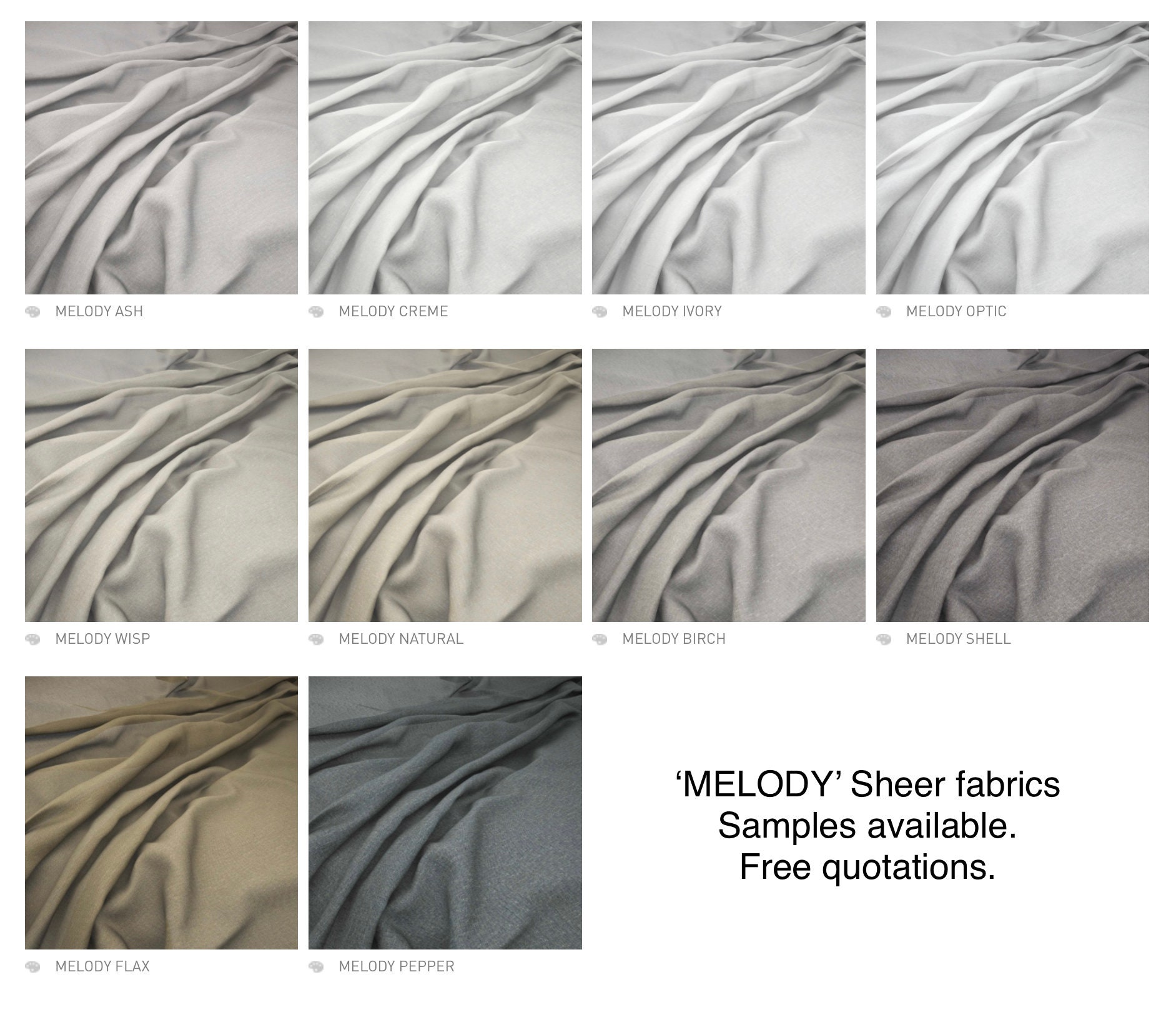 Sheer FABRIC SAMPLE for Made to Measure Curtains. Window Treatment ...