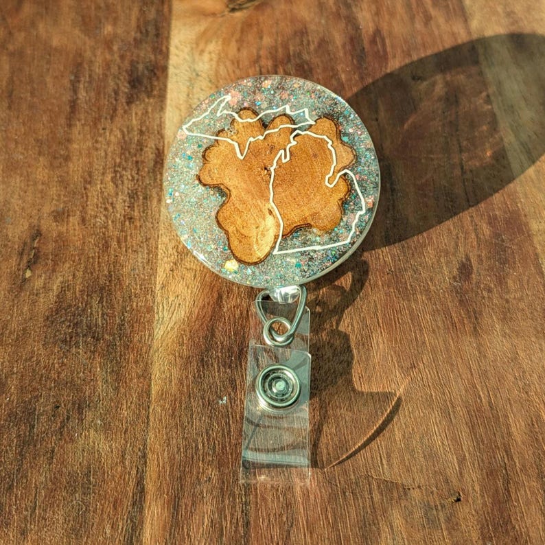Michigan Badge Holder - Etsy