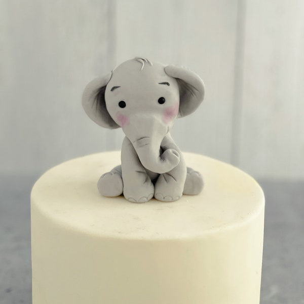 Fondant Elephant Cake Topper - Etsy