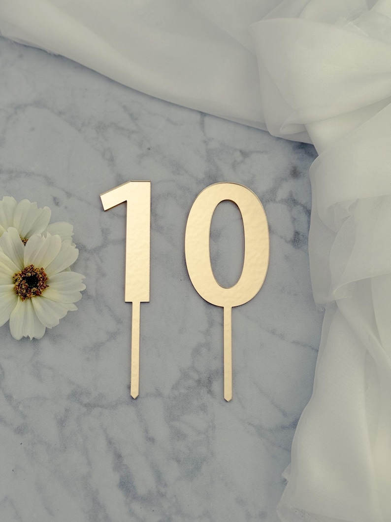 Large Acrylic Number Cake Topper Custom Number Cake Topper Any Age ...