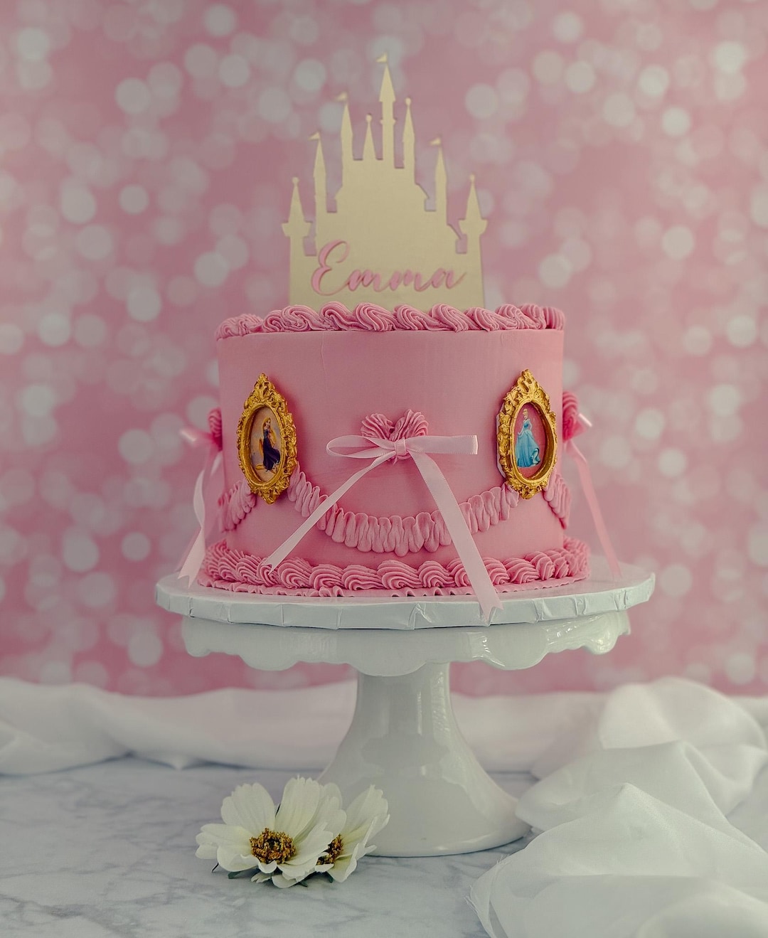 Princess Cake Kit With Castle Acrylic Topper to Help You Decorate a ...