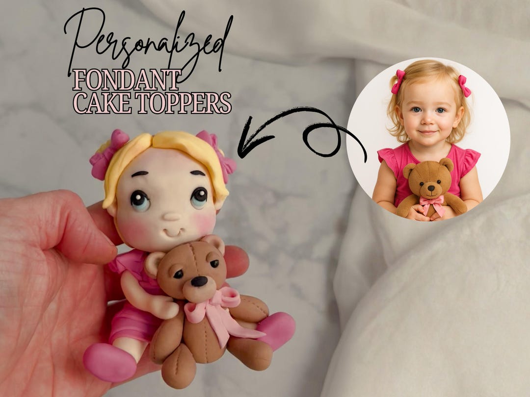 Custom Fondant Cake Topper Personalized Child Figurine Handmade ...